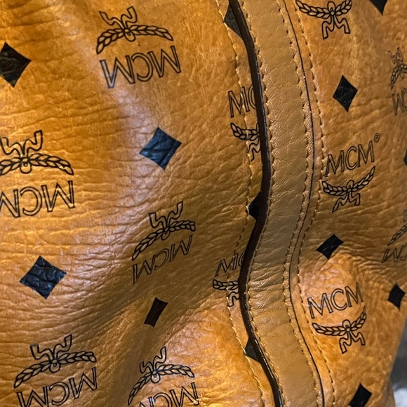 MCM | Bags | Mcm Tote Signature Logo Shoulder Bag | Poshmark